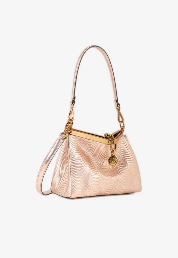 Etro Metallic Leather Vela Bag - Pink