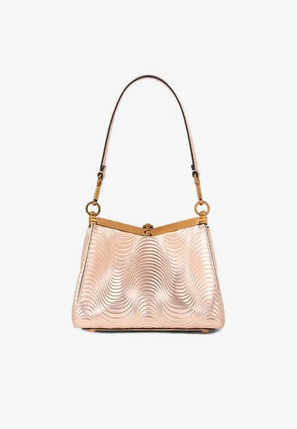 Etro Metallic Leather Vela Bag - Pink