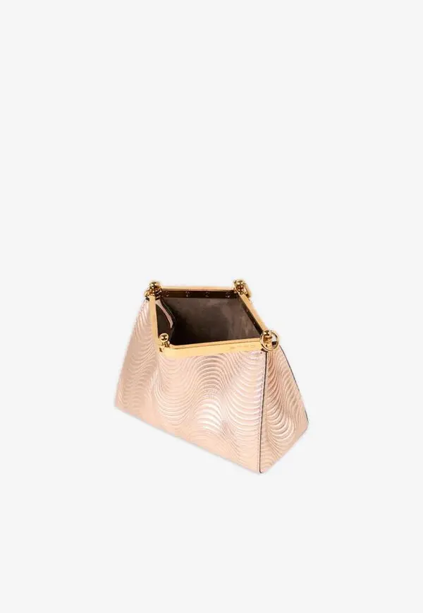 Etro Metallic Leather Vela Bag - Pink