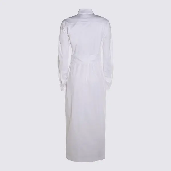 Max Mara Balzac Long-sleeved Wrap Dress - Optic White