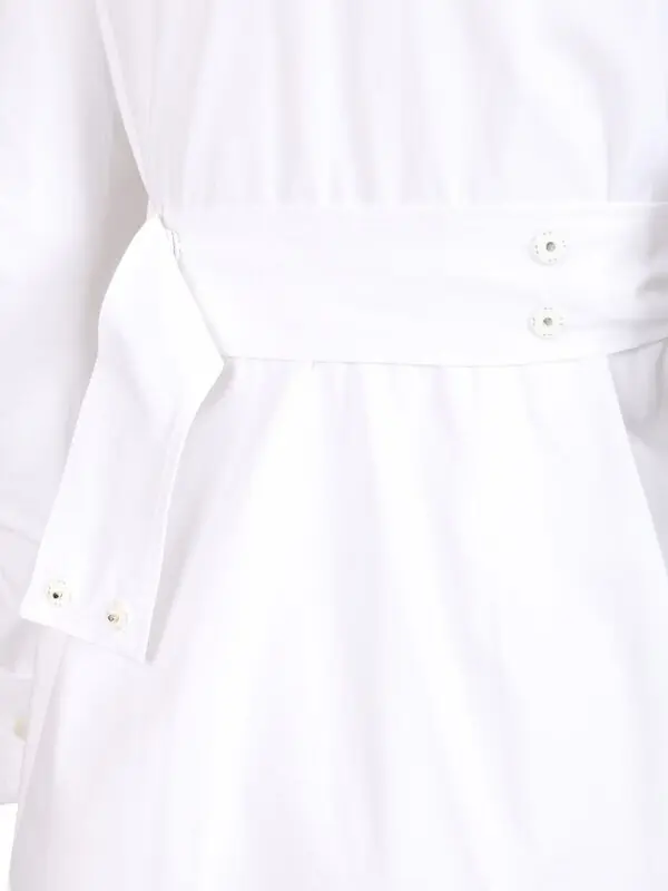 Max Mara Balzac Long-sleeved Wrap Dress - Optic White