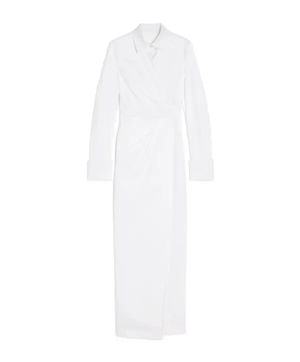 Max Mara Draped Long-sleeved Dress