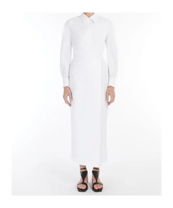 Max Mara Draped Long-sleeved Dress
