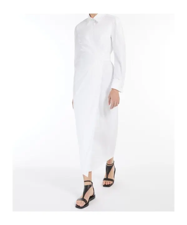 Max Mara Draped Long-sleeved Dress