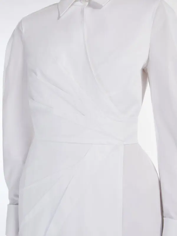 Max Mara Draped Long-sleeved Dress