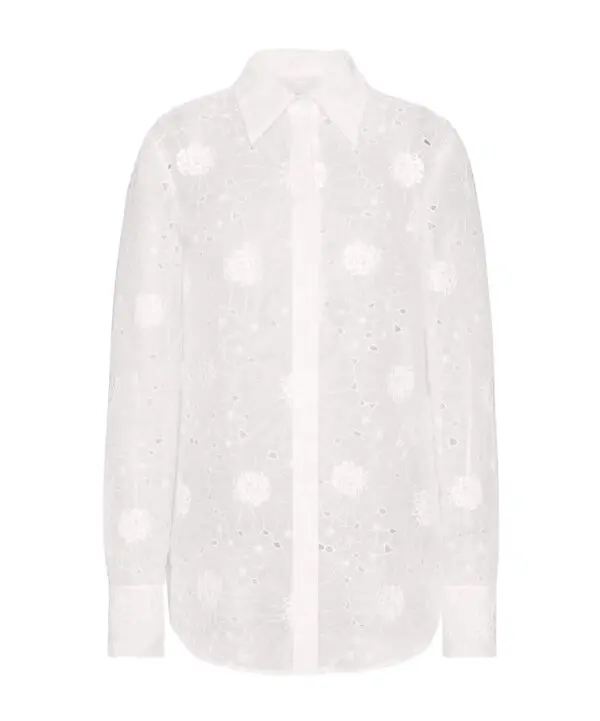 Valentino Garavani Floral Embroidered Long-sleeved Shirt
