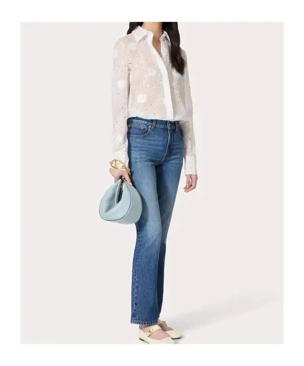 Valentino Garavani Floral Embroidered Long-sleeved Shirt