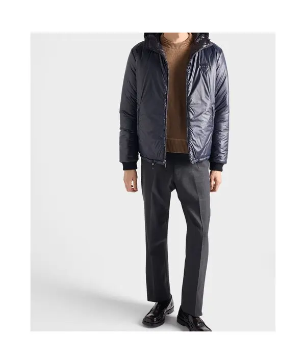 Prada Quilted Hooded Zip-up Jacket