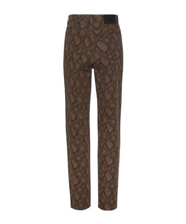 ROTATE BY BIRGER CHRISTENSEN Animal Print Straight-leg Jeans