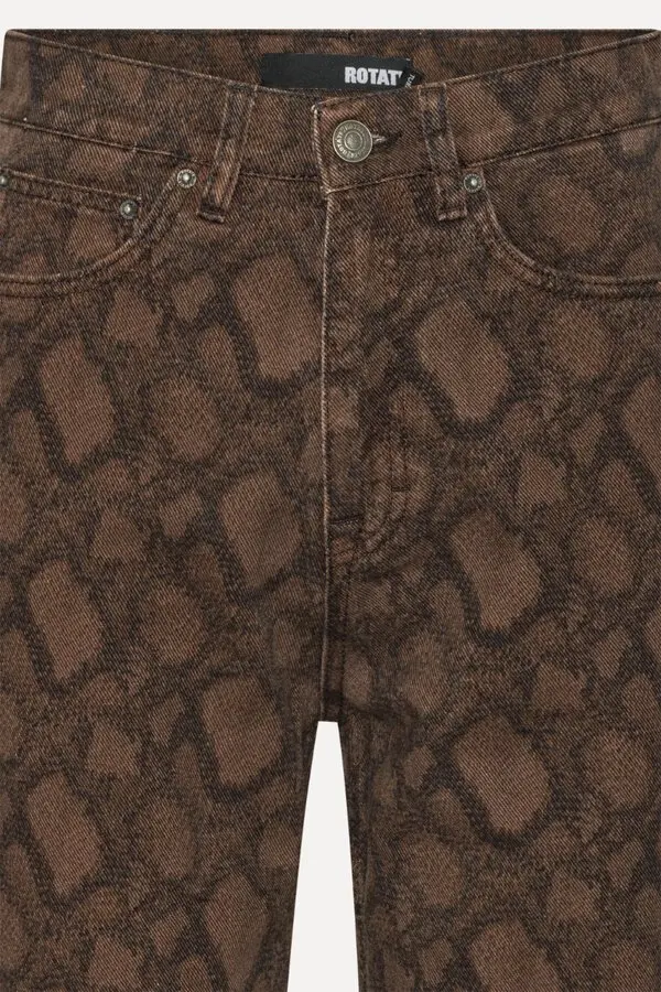 ROTATE BY BIRGER CHRISTENSEN Animal Print Straight-leg Jeans
