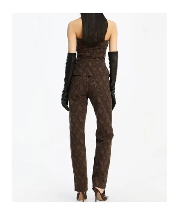 ROTATE BY BIRGER CHRISTENSEN Animal Print Straight-leg Jeans