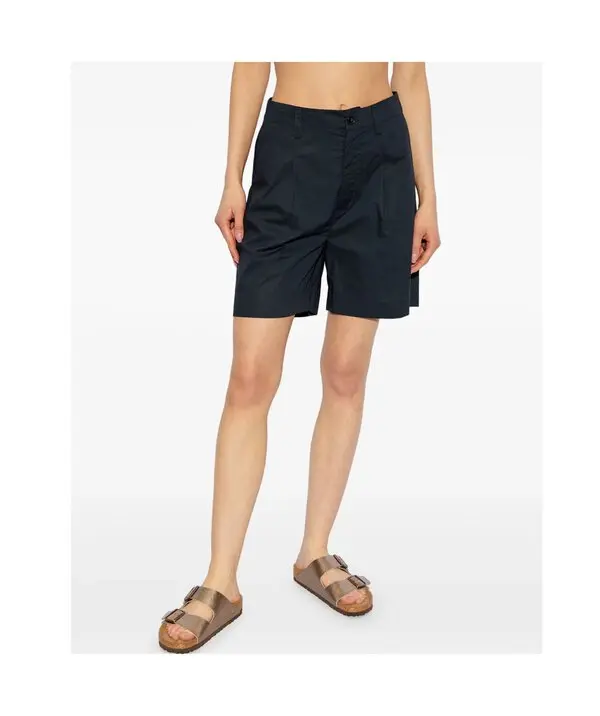 Woolrich Buttoned High-waisted Shorts - Blue