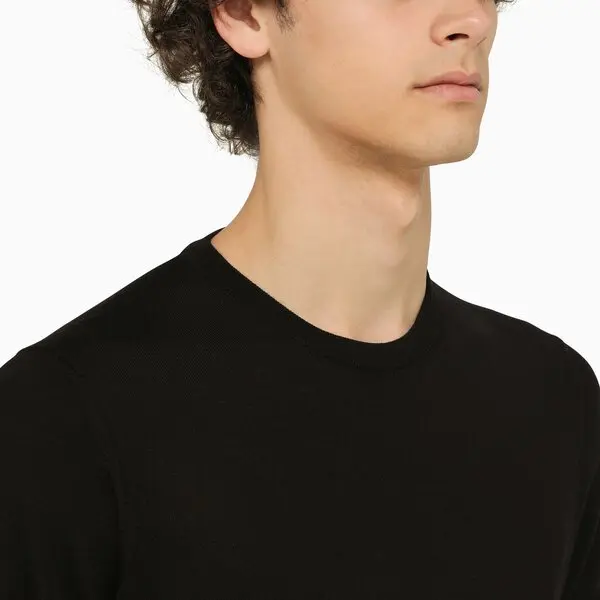 DRUMOHR Crew Neck Sweater With Rib Trim - Black