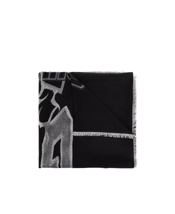 Givenchy Logo-print Modal-cashmere Scarf - Black