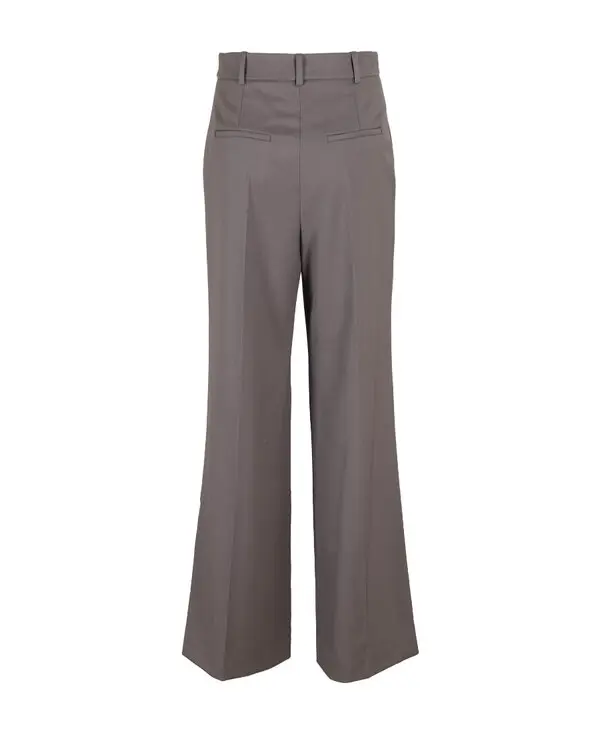 LOW CLASSIC Pleated High-waist Wide Leg Trousers - Black