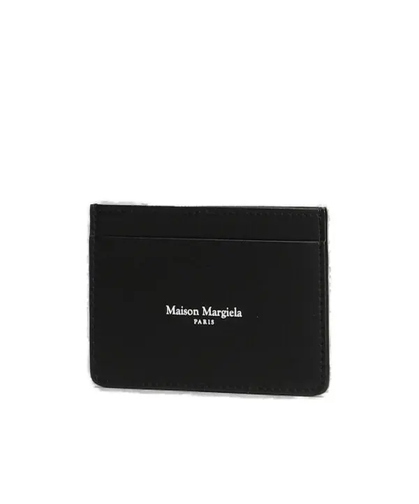 MAISON MARGIELA Logo Detailed Rectangular Wallet - Black