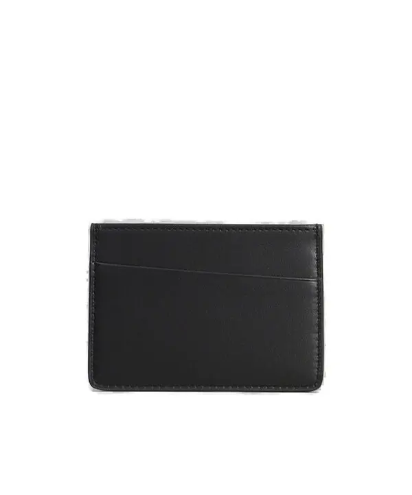 MAISON MARGIELA Logo Detailed Rectangular Wallet - Black