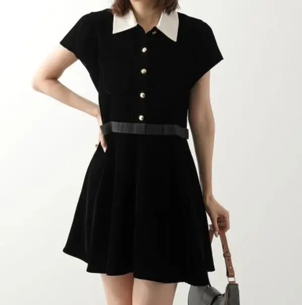 Celine Mini Dress In Flowing Velvet