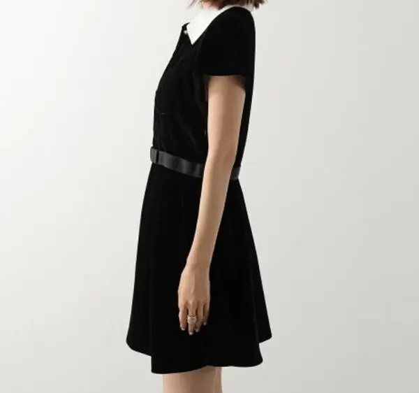 Celine Mini Dress In Flowing Velvet