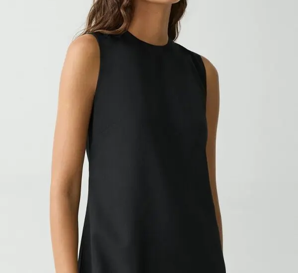 Theory Tie-neck Midi Dress In Lightweight Wool