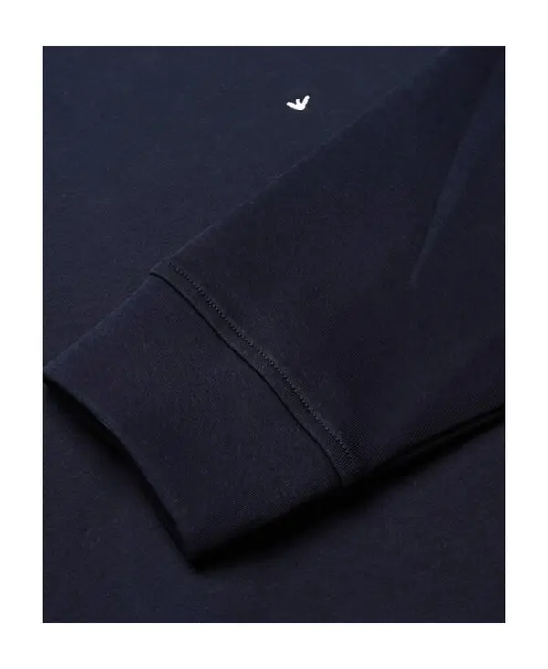 Emporio Armani Embroidered Logo Drawstring Hoodie