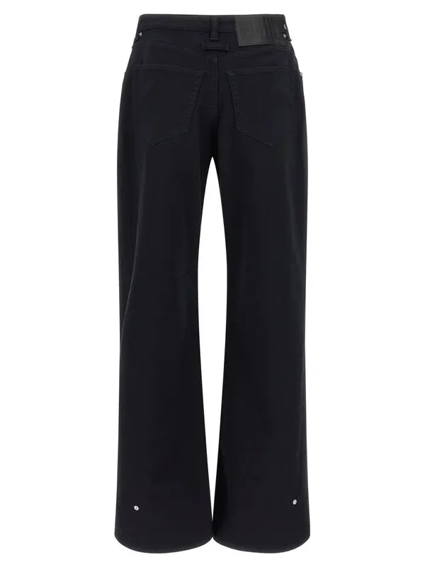 JEAN PAUL GAULTIER Snap-button Front-cut Jeans - Black