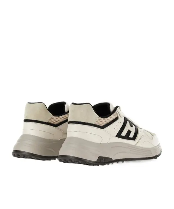 Hogan Round-toe Lace-up Sneakers With Iconic H Detail