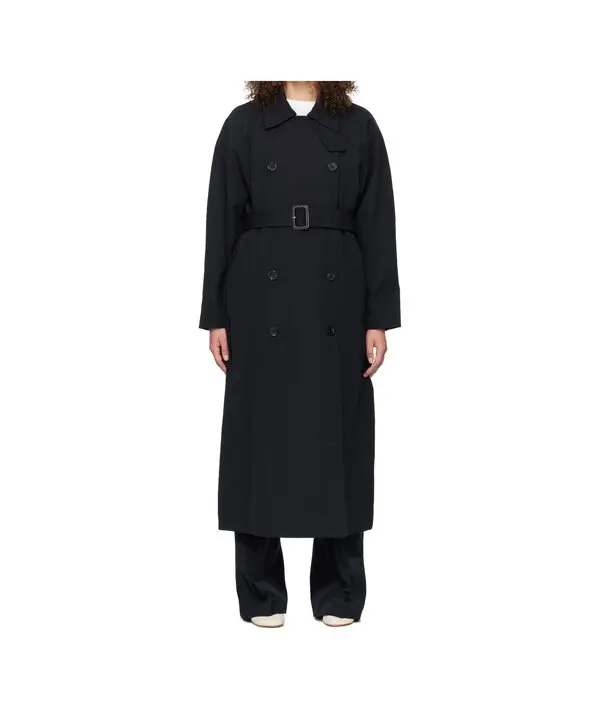 A.p.c. Belted Double-breasted Trench Coat - Blue