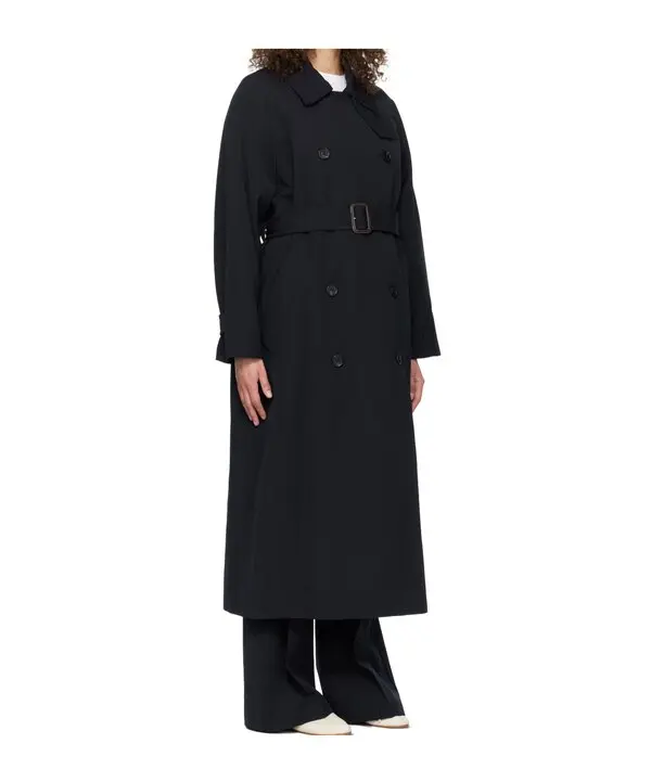 A.p.c. Belted Double-breasted Trench Coat - Blue