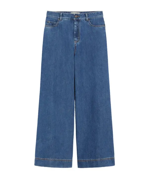 Max Mara Vega Wide Leg Jeans - Navy