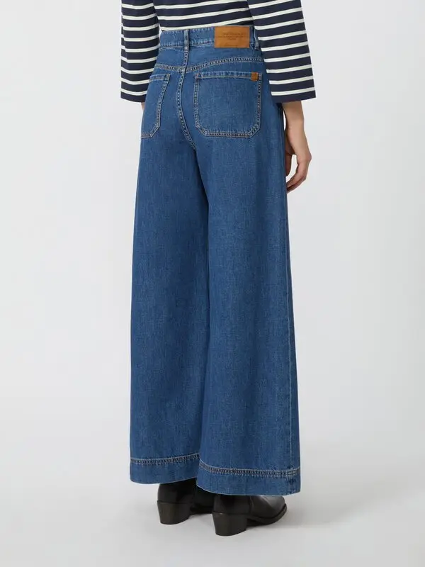 Max Mara Vega Wide Leg Jeans - Navy