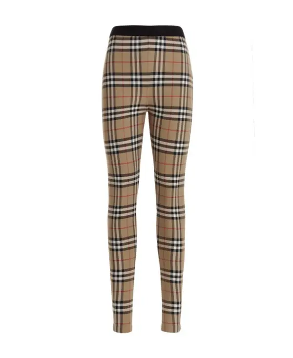 Burberry Vintage Checked Skinny Cut Leggings - Brown