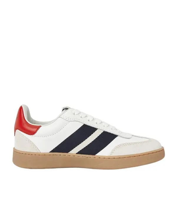 Bally Round-toe Sneakers With Monogram Detailing - White