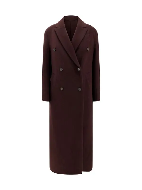 Brunello Cucinelli Double-breasted Long Sleeved Coat - No