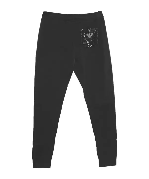 Emporio Armani Drawstring Waist Sweatpants With Embellished Pocket