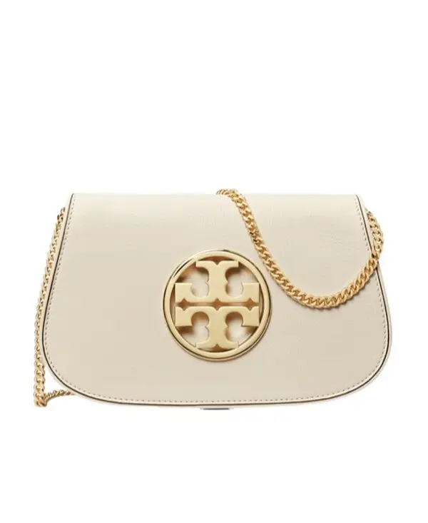 Tory Burch Reva Clutch Bag - Ivory
