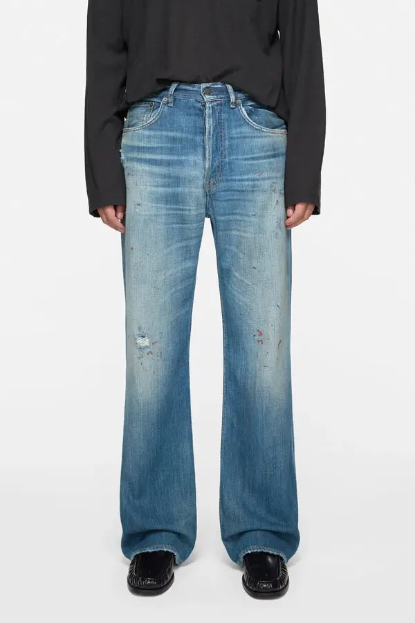 Acne Studios Mid-rise Wide-leg Jeans - Medium Blue