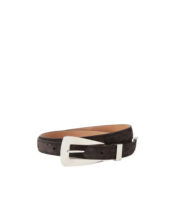 Khaite Lucca Suede Belt - Black