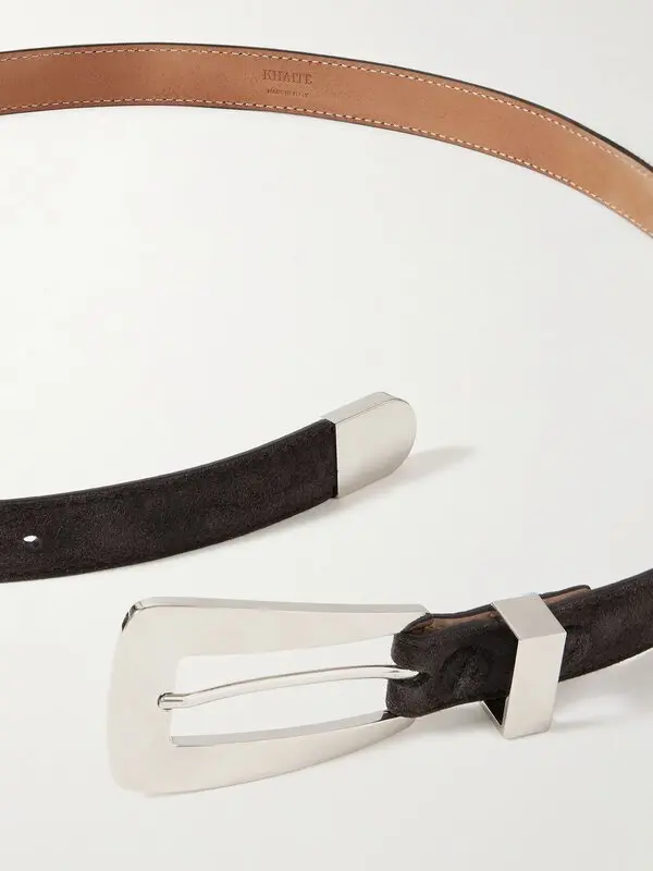 Khaite Lucca Suede Belt - Black