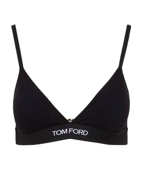 TOM FORD Logo Waistband Bra - Black