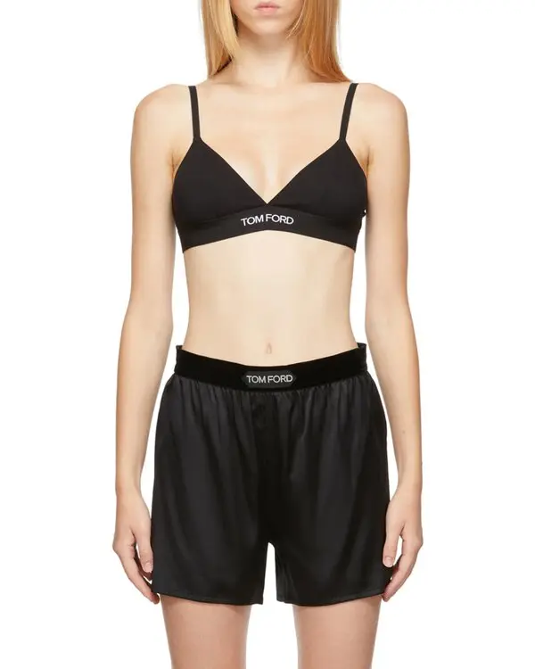 TOM FORD Logo Waistband Bra - Black