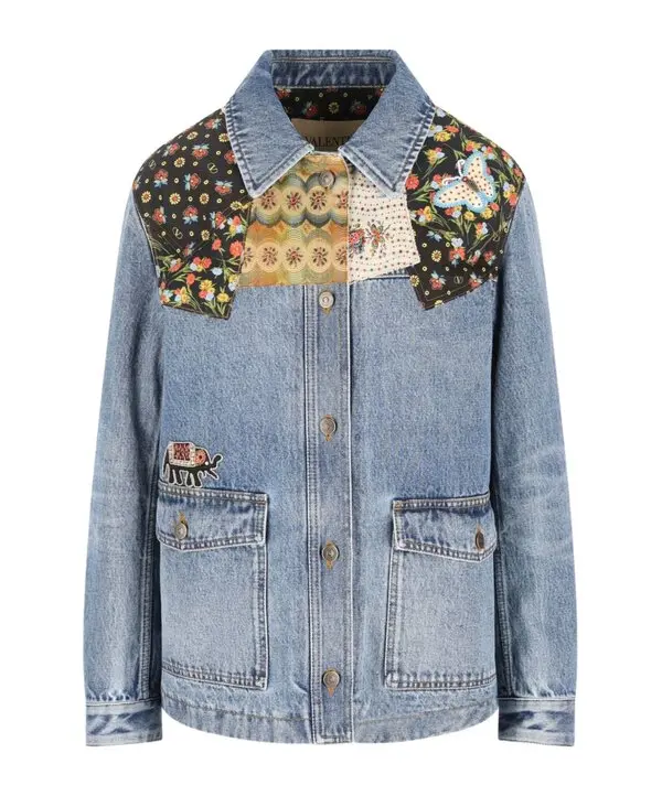 Valentino Garavani Patchwork Button-up Denim Jacket