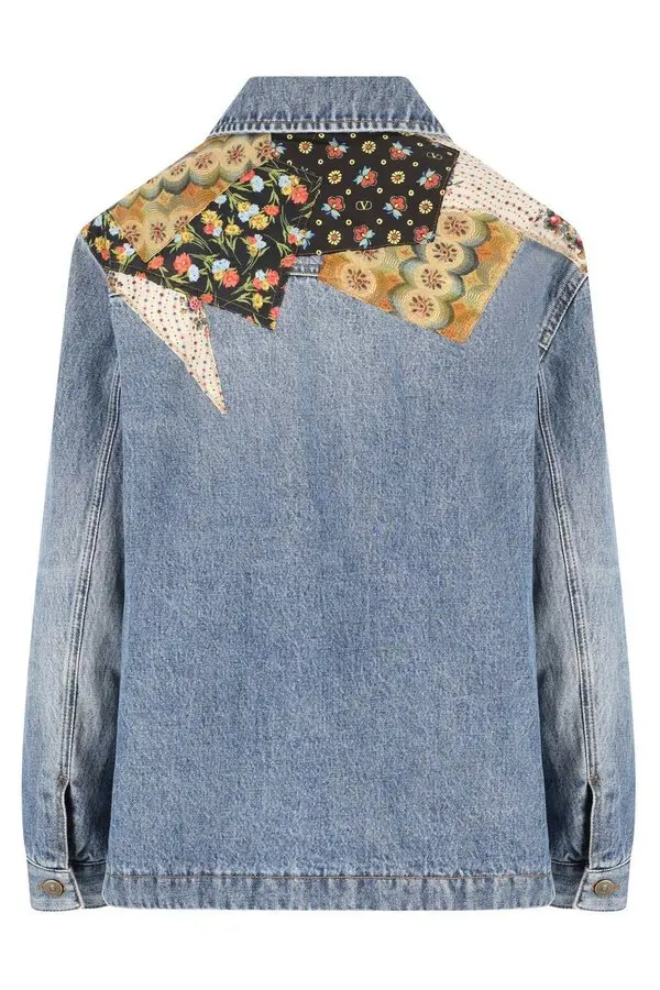 Valentino Garavani Patchwork Button-up Denim Jacket