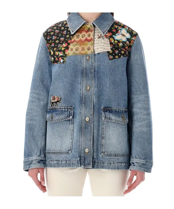 Valentino Garavani Patchwork Button-up Denim Jacket