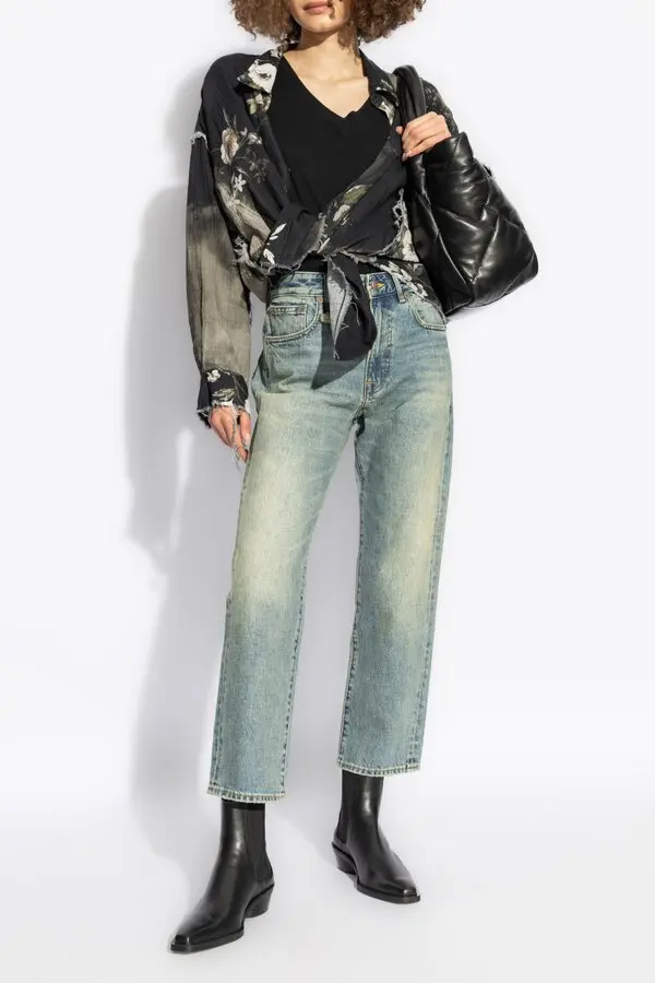 R13 Belt Loop Jeans - Gray