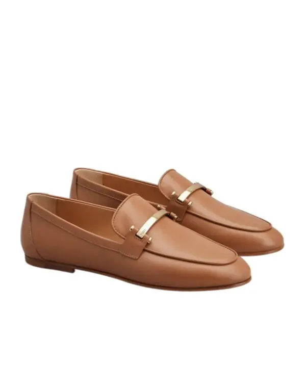 TOD'S Slip-on Loafers With Metal Detail - Brown