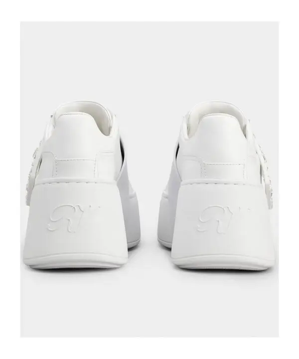 ROGER VIVIER Viv Skate Embellished Sneakers - White