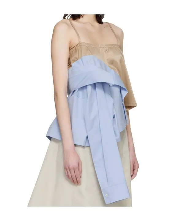 Mihara Yasuhiro Asymmetrical Paneled Shirt Top - Nude