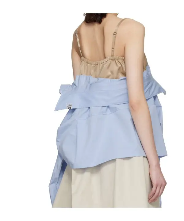 Mihara Yasuhiro Asymmetrical Paneled Shirt Top - Nude