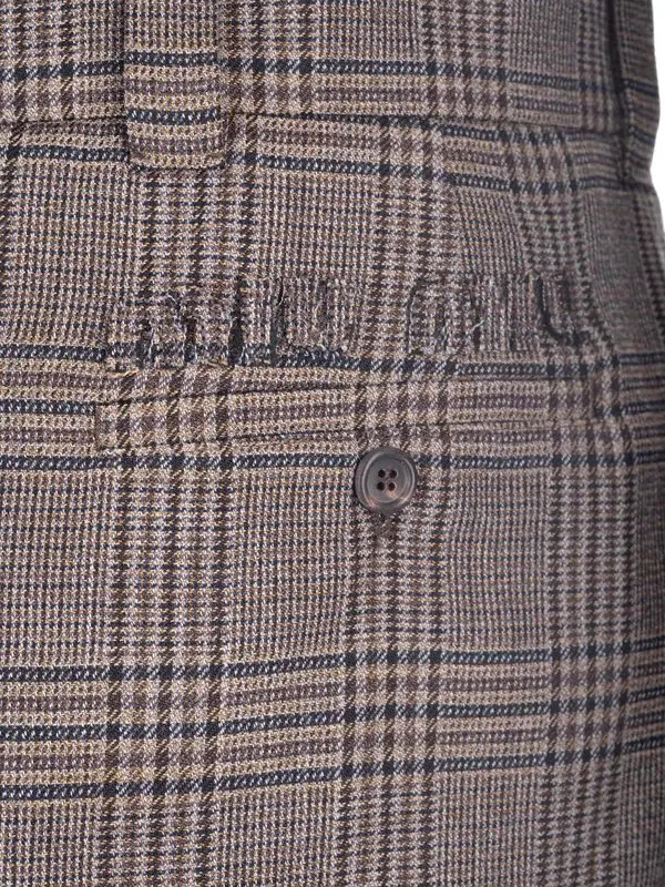 Miu Miu Pleated Plaid Mini Skirt